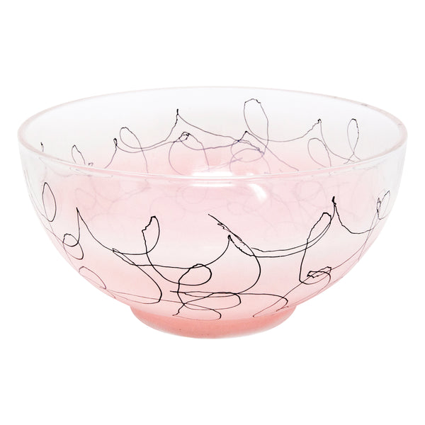 Vintage Pink & Black Atomic Punch Bowl Set | The Hour Shop