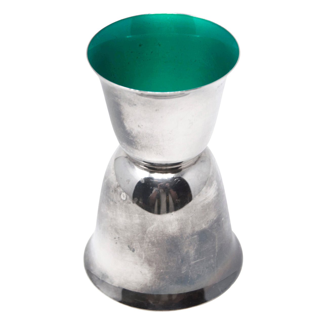 Vintage Reed & Barton Red & Green Silver Plate Jigger | The Hour Shop