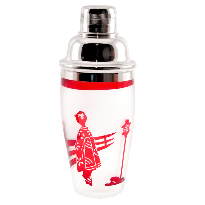 Vintage Noritake Frosted & Ruby Japanese Cocktail Set | The Hour Shop