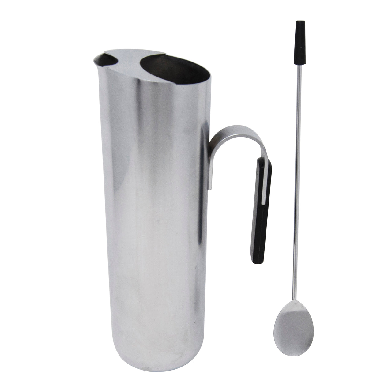 Vintage Italian Stainless Steel & Black Handles Pitcher Set | The Hour