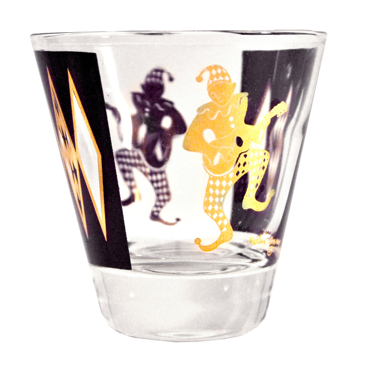 Vintage Helen Conroy Black & Gold Jester Pitcher Set | The Hour Shop