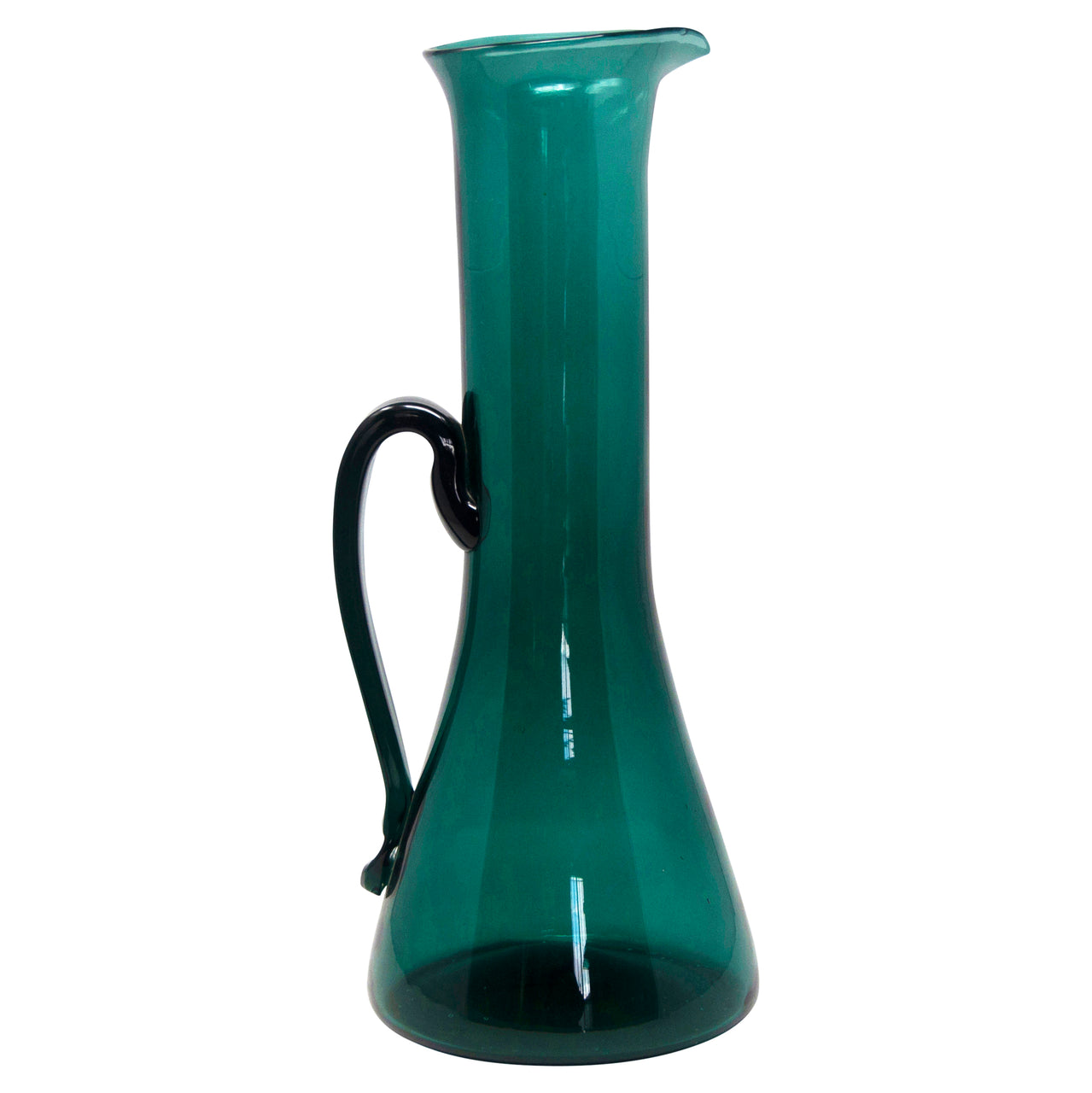 Vintage Blenko Tall Teal Beaker Pitcher | The Hour Shop