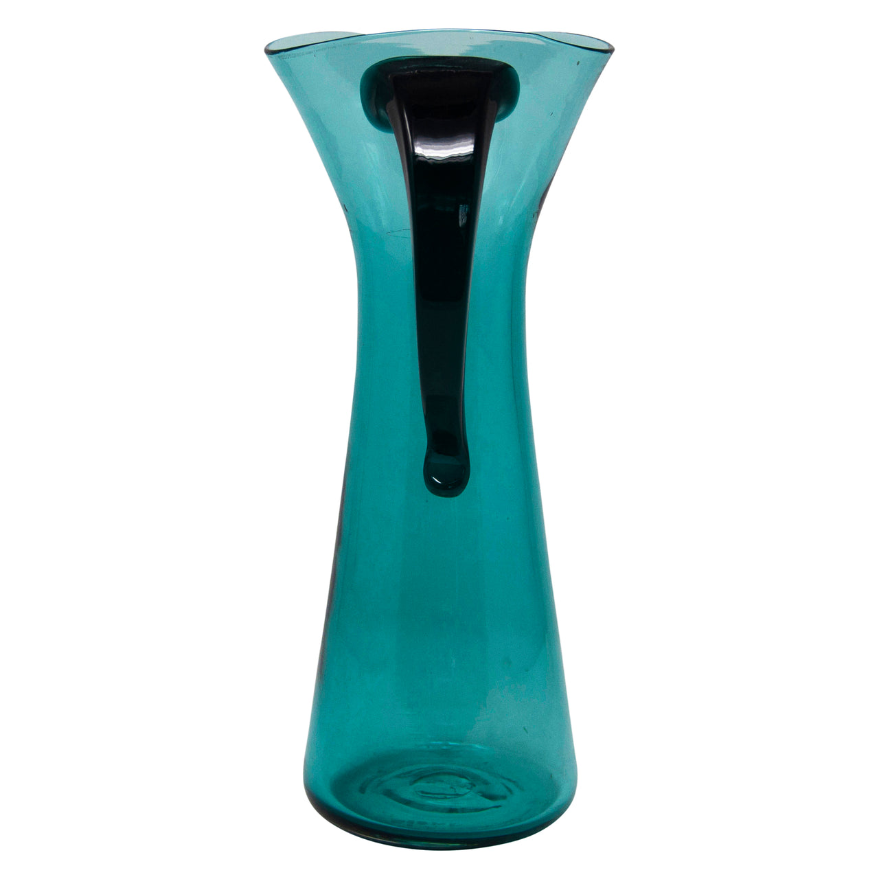 Vintage Blenko Aqua Triangle Top Pitcher | The Hour Shop
