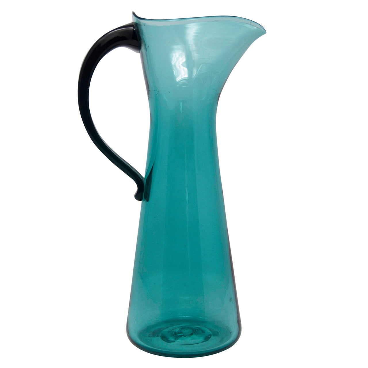 Vintage Blenko Aqua Triangle Top Pitcher | The Hour Shop