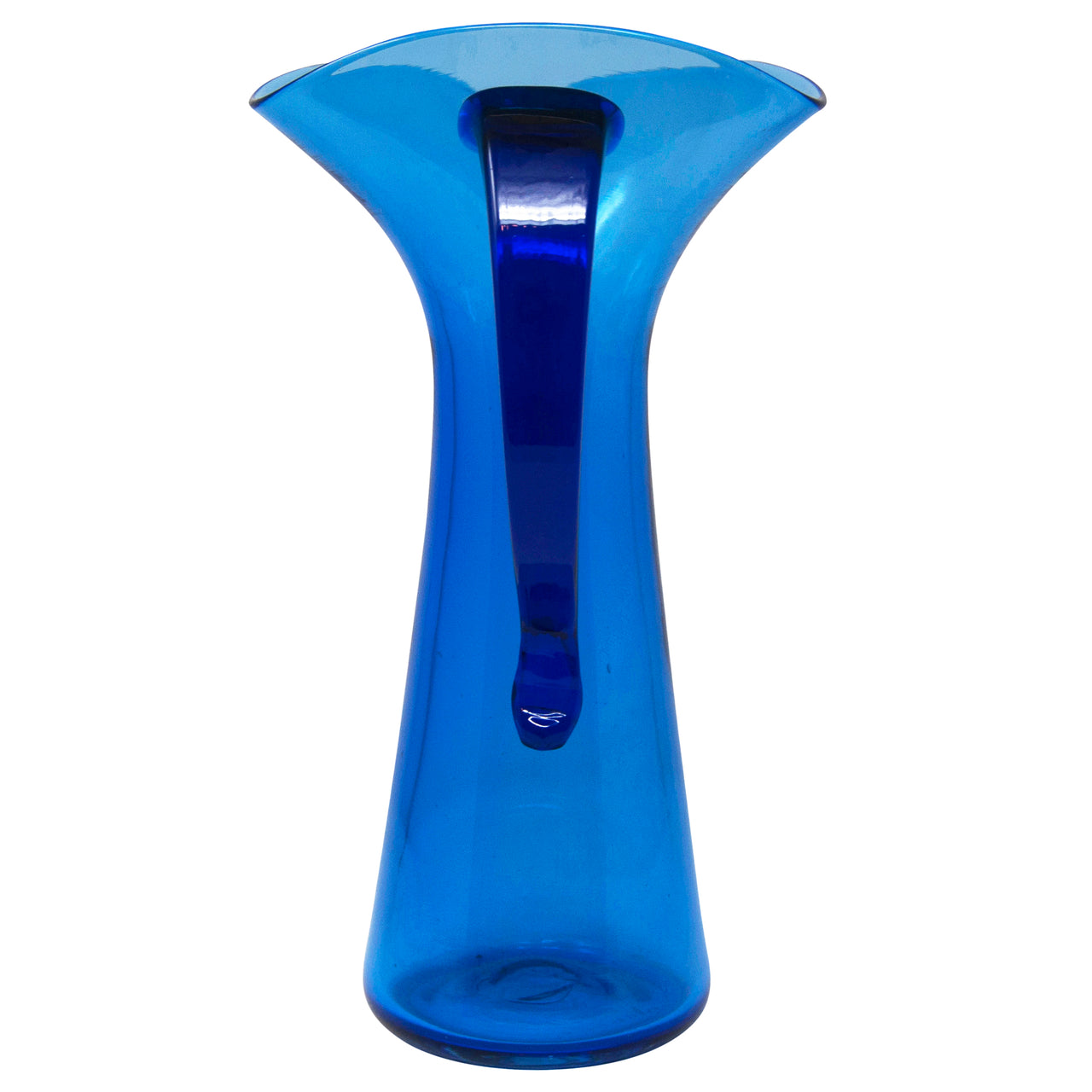 Vintage Blenko Blue Triangle Top Pitcher | The Hour Shop