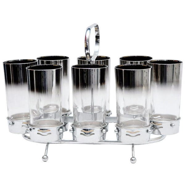 Classic Vintage Mercury Collins Glass Coaster Caddy | The Hour Shop