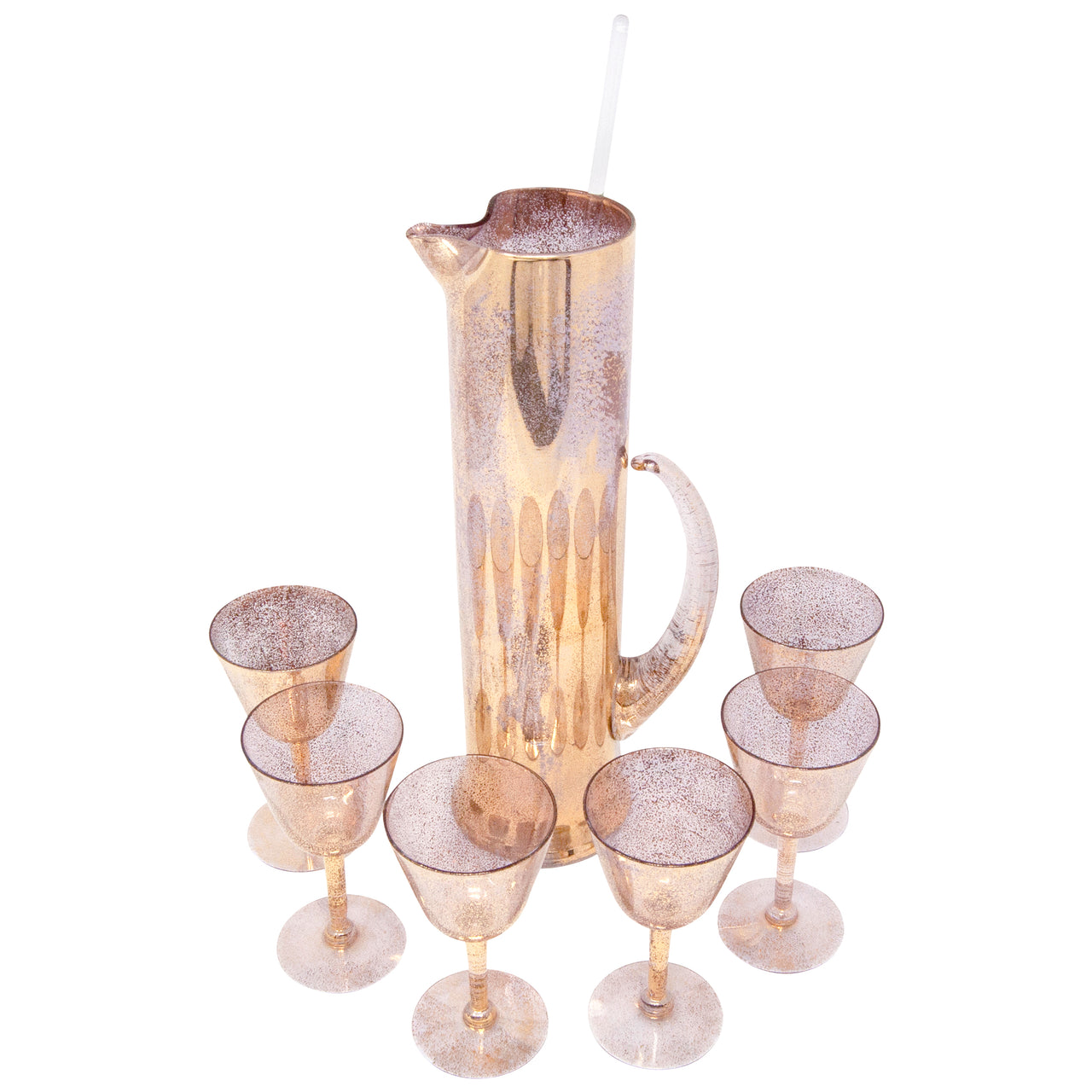 Vintage Gold Shimmer Empire Cocktail Pitcher Set | The Hour Shop