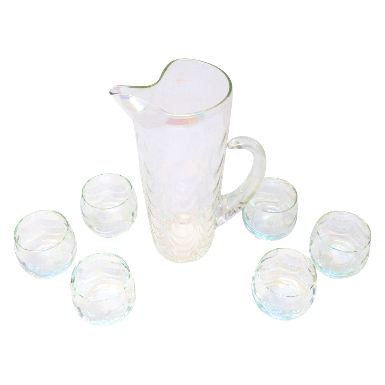 Vintage Draping Iridescent Rainbow Cocktail Pitcher Set | The Hour