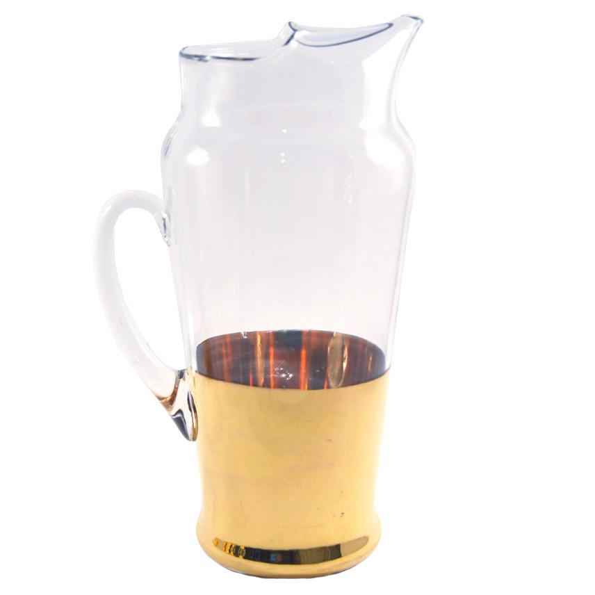 Gold Base Cocktail Pitcher Martini Glass Set | The Hour Shop