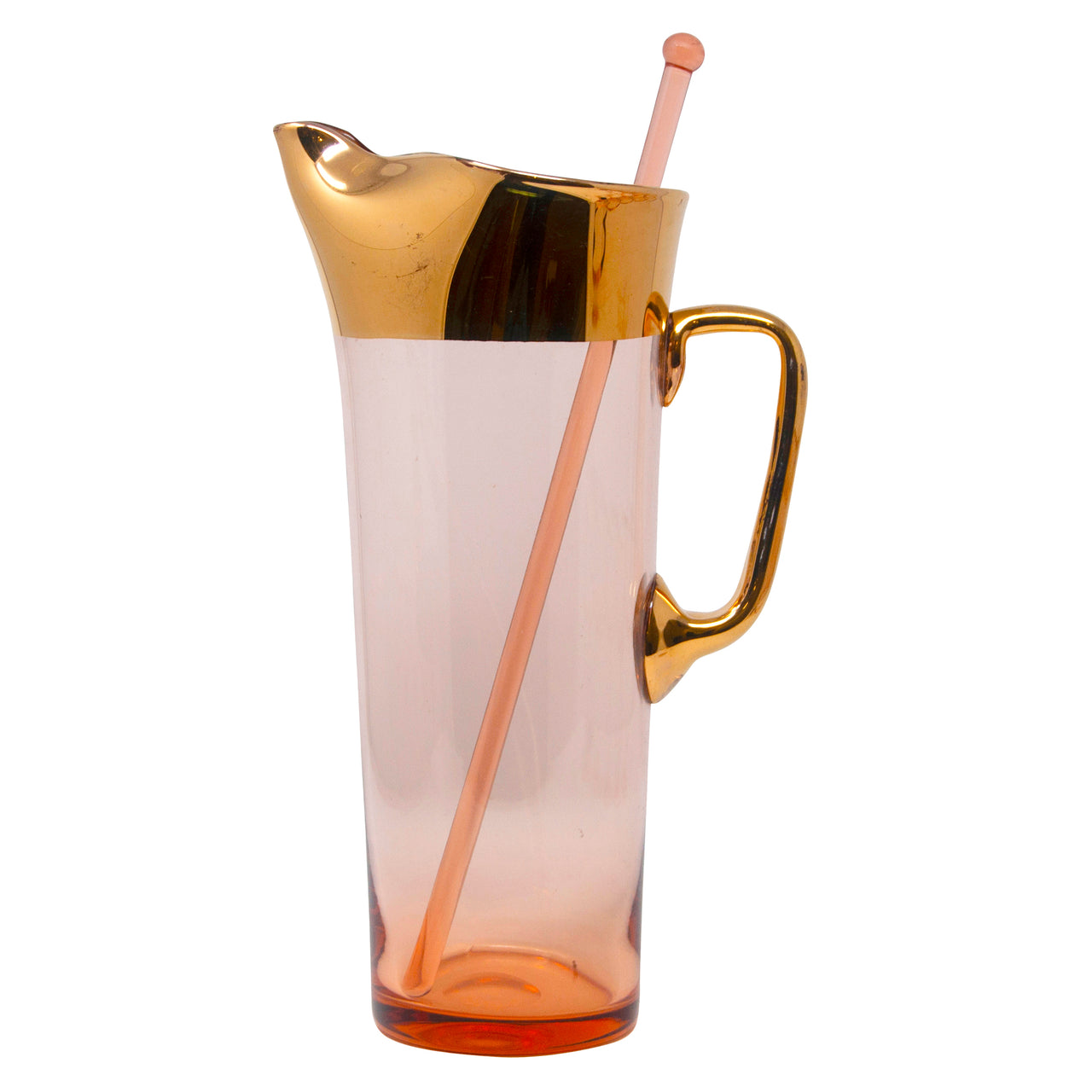 Vintage Pink & Gold Hungarian Cocktail Pitcher Set | The Hour