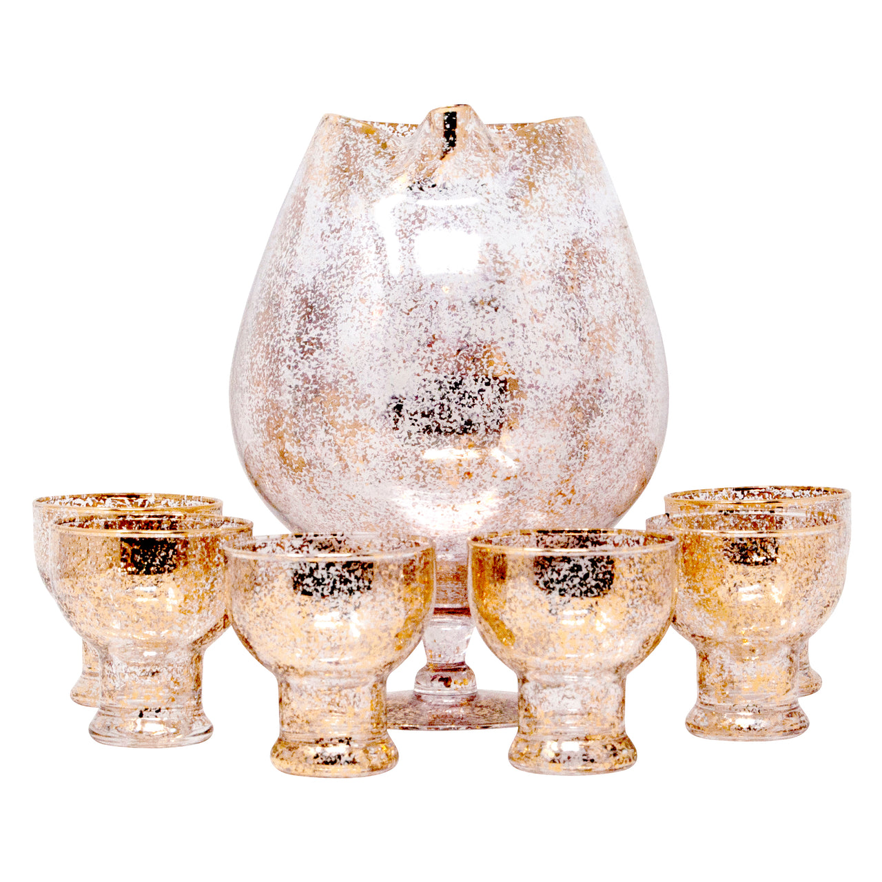 Vintage Gold Shimmer Cocktail Pitcher Set | The Hour Shop