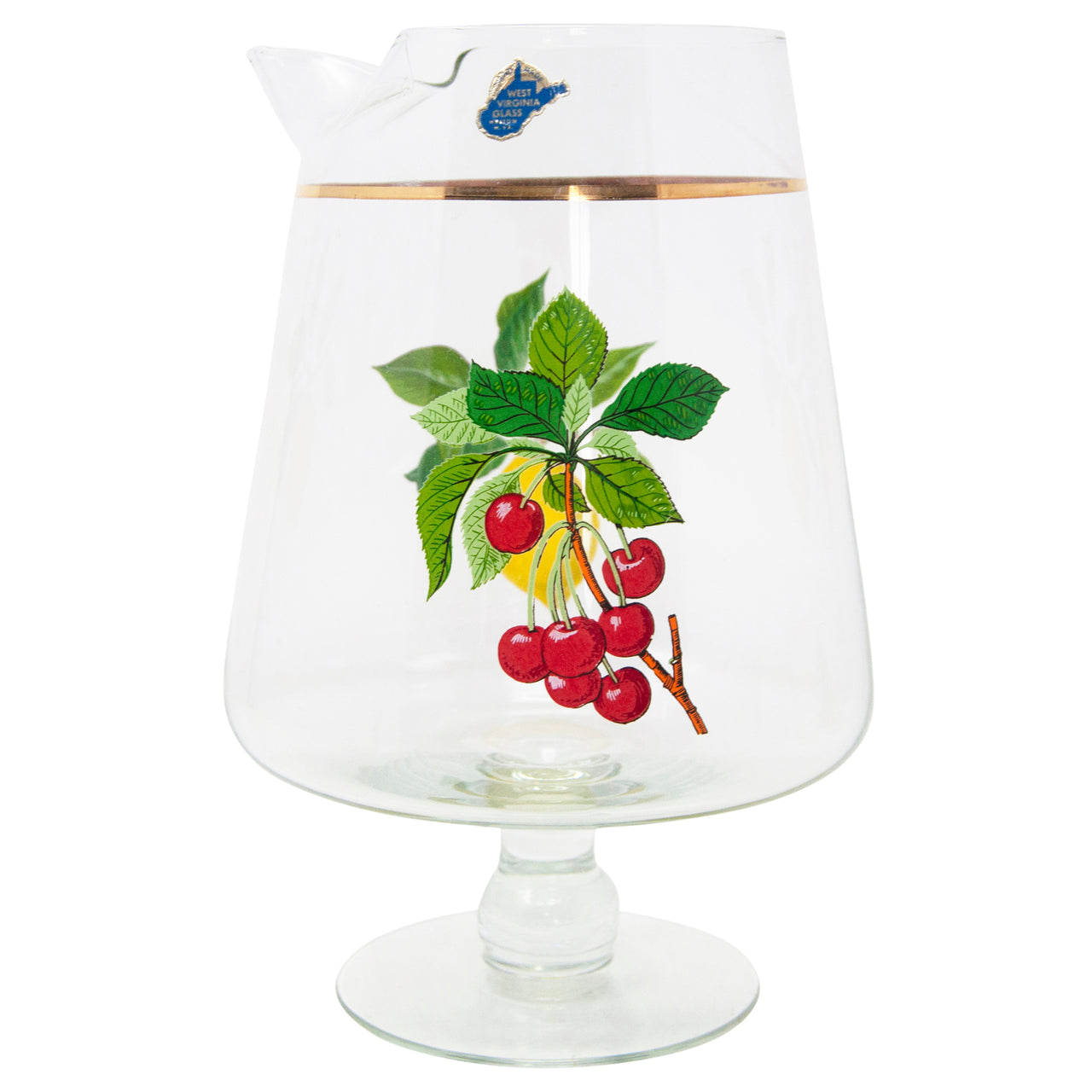 Vintage West Virginia Glass Fruit Cocktail Pitcher Set | The Hour Shop