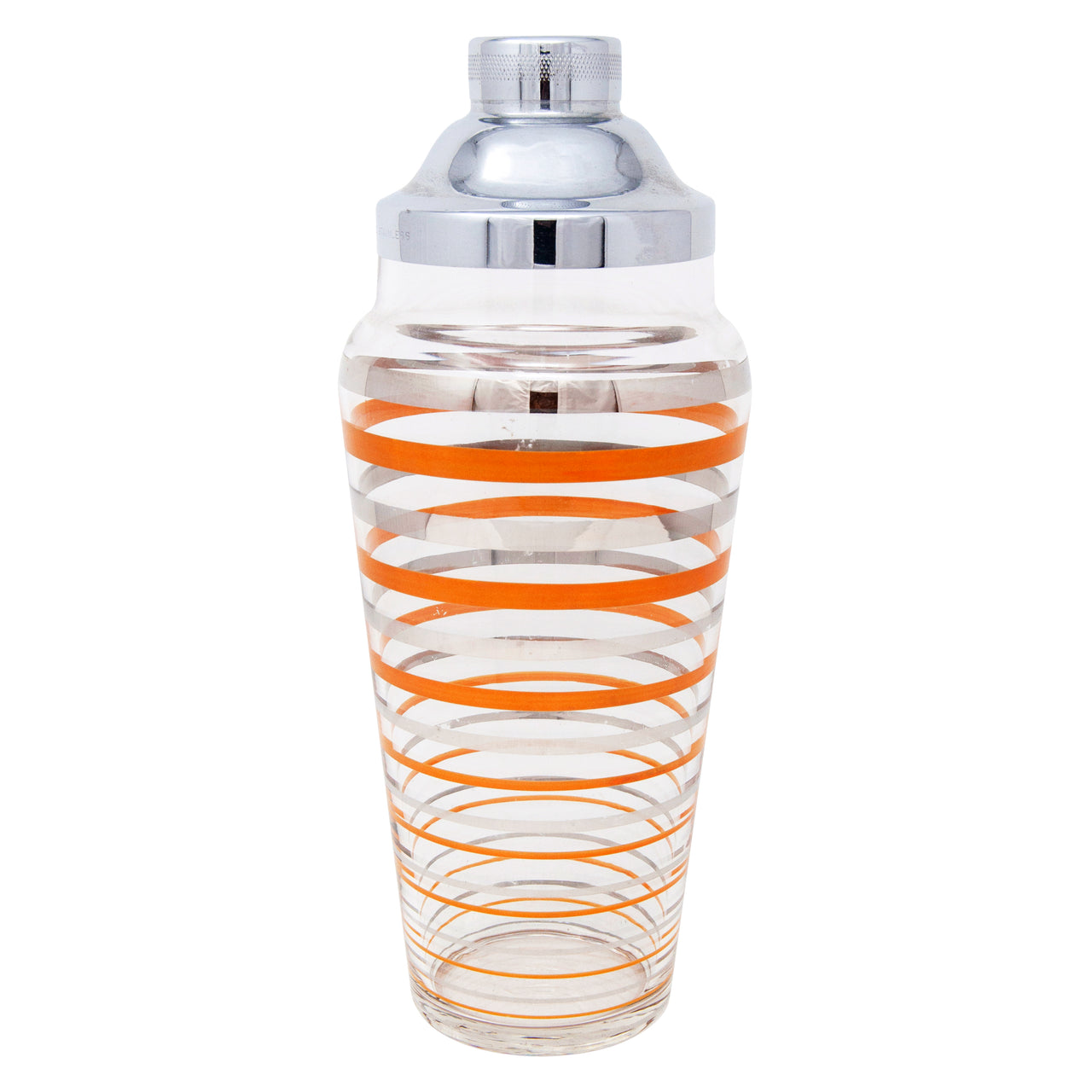 Vintage Orange & Silver Rings Cocktail Shaker Set | The Hour Shop