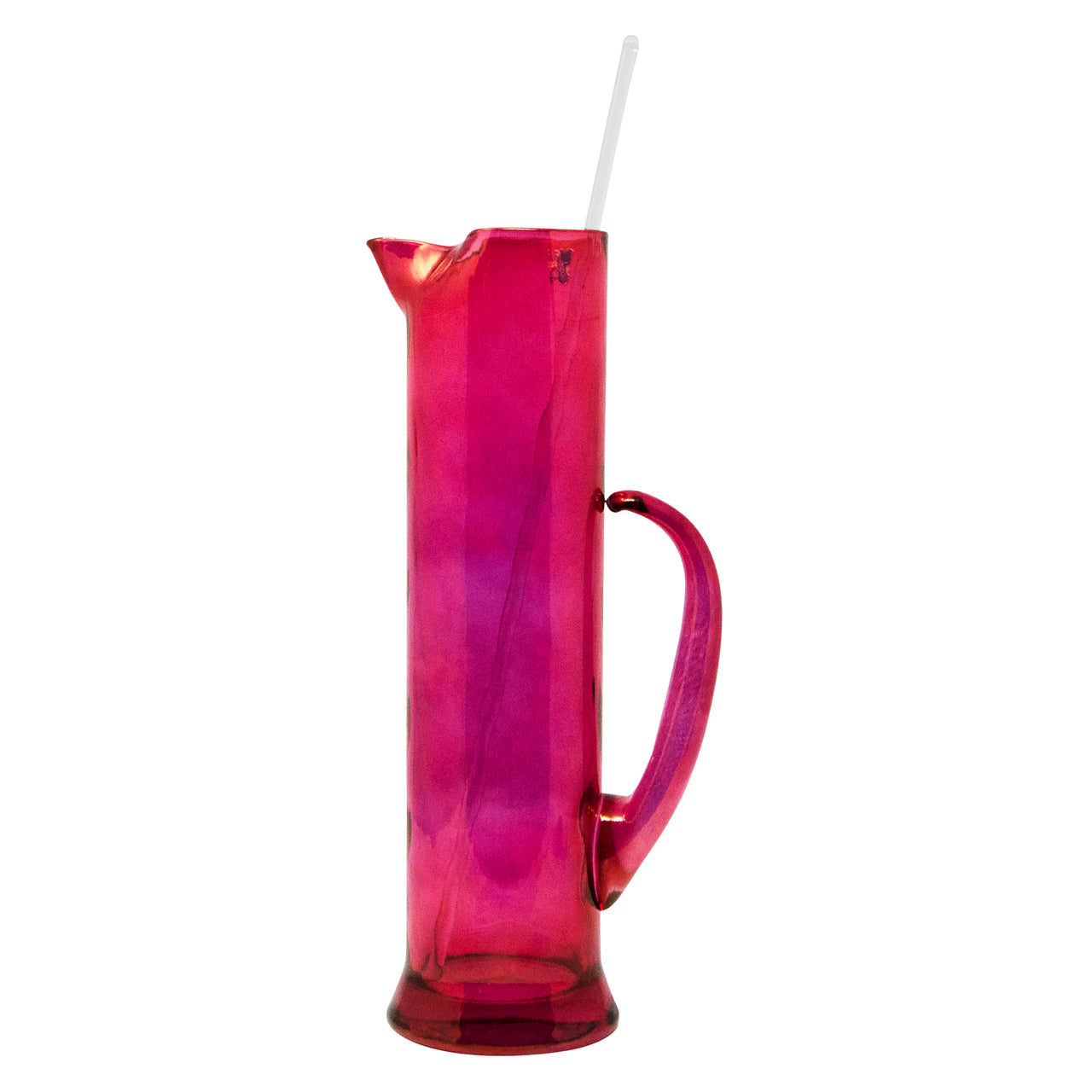 Vintage West Virginia Glass Cranberry Red Pitcher Set | The Hour Shop