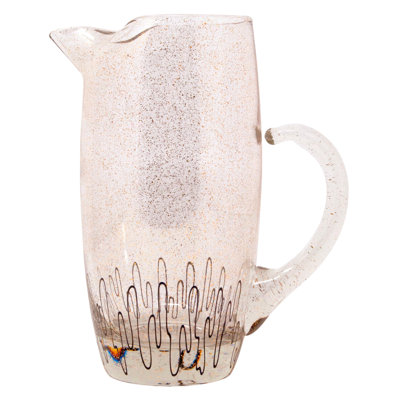 Vintage Gold Fleck Black Lines Cocktail Pitcher Set | The Hour Shop