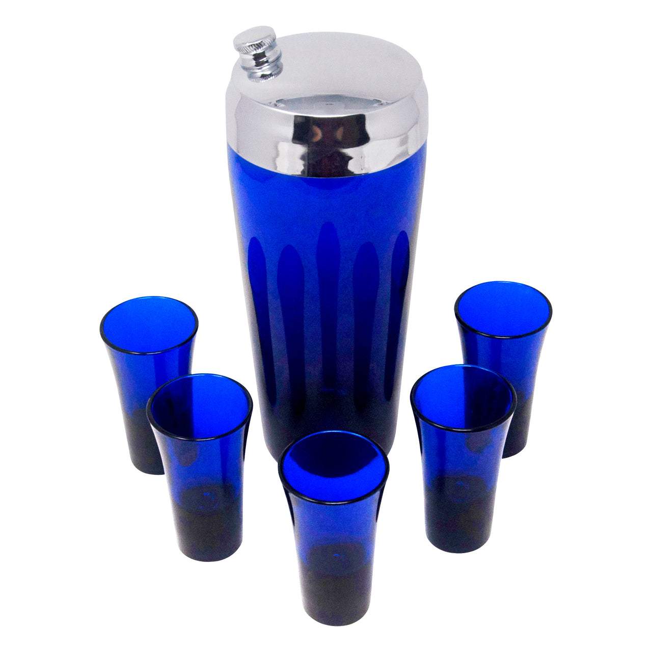 Vintage Cobalt Blue Cocktail Shaker Set | The Hour Shop