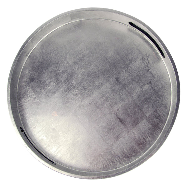 Silver Leaf Lacquer Round Home Bar Cocktail Tray | The Hour Shop Decor