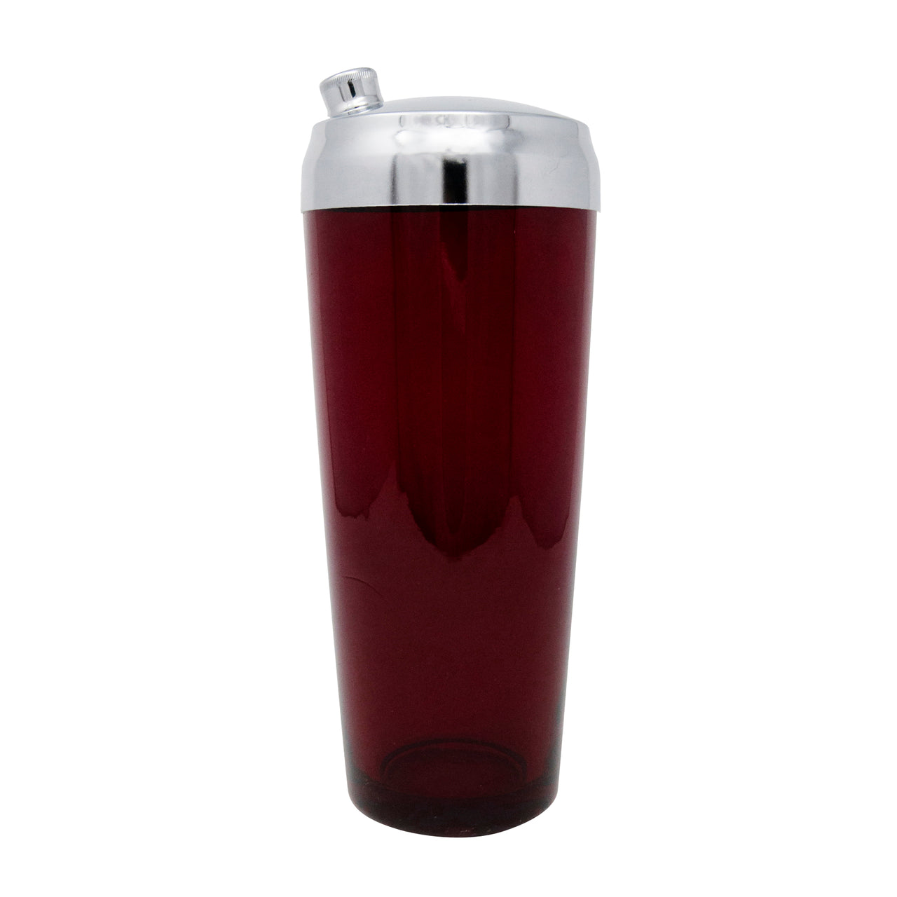 Vintage Ruby Red Glass Cocktail Shaker | The Hour