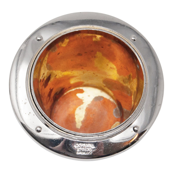 Vintage German DRGM Chrome Gold Wash Nested Travel Set | The Hour Shop