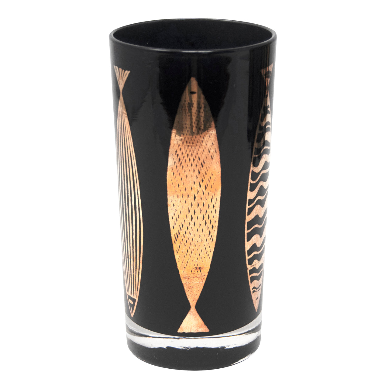 Vintage Fred Press Black & Gold Fish Collins Glasses | The Hour Shop