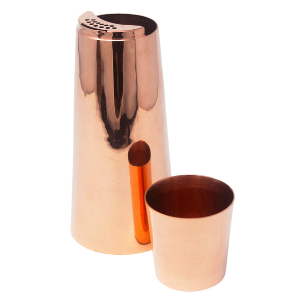 The Modern Home Bar Copper Conical Cocktail Shaker | The Hour Shop