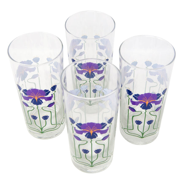 The Modern Home Bar White Purple Collins Glass | The Hour Shop