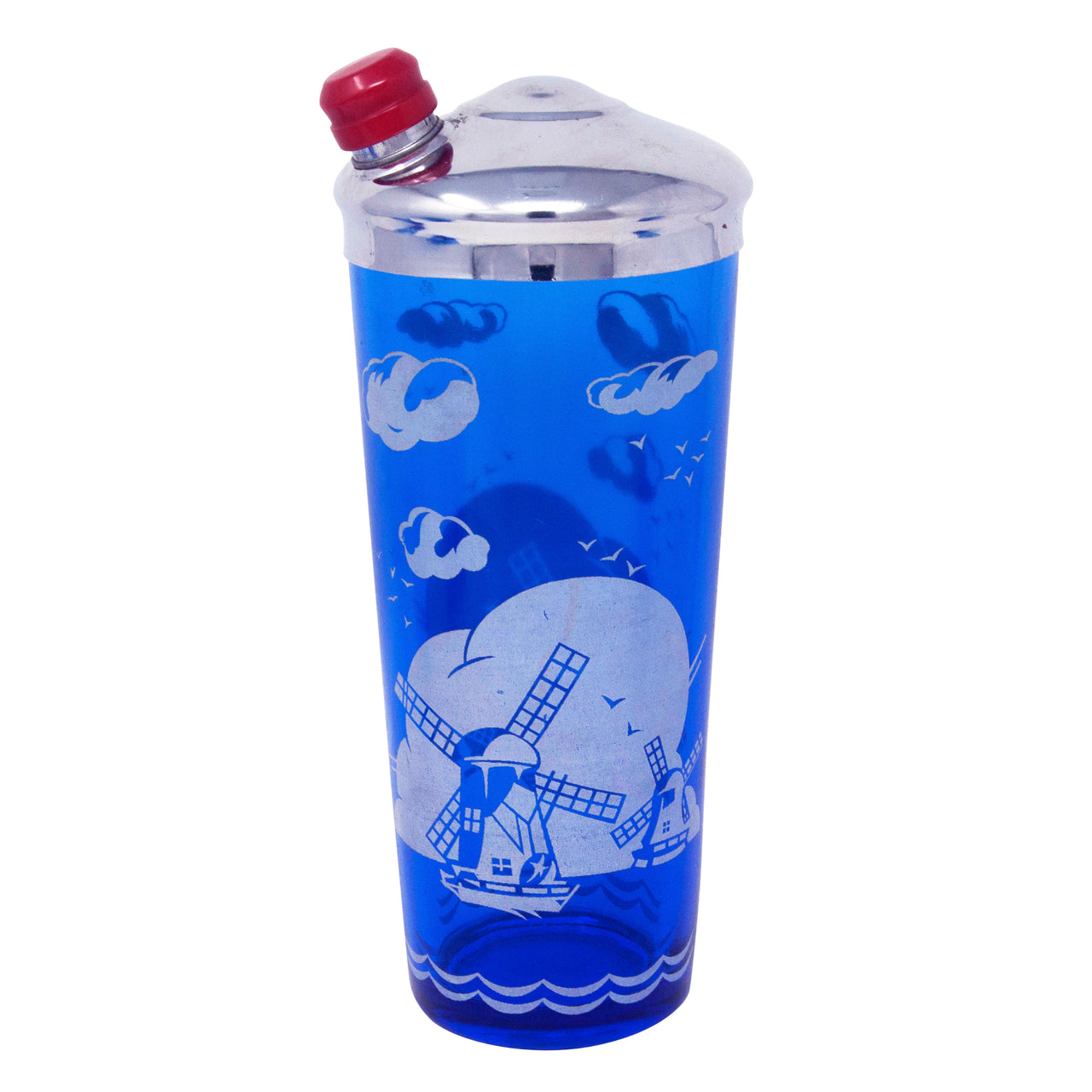 Vintage Hazel Atlas Cobalt Windmill Cocktail Shaker Set | The Hour