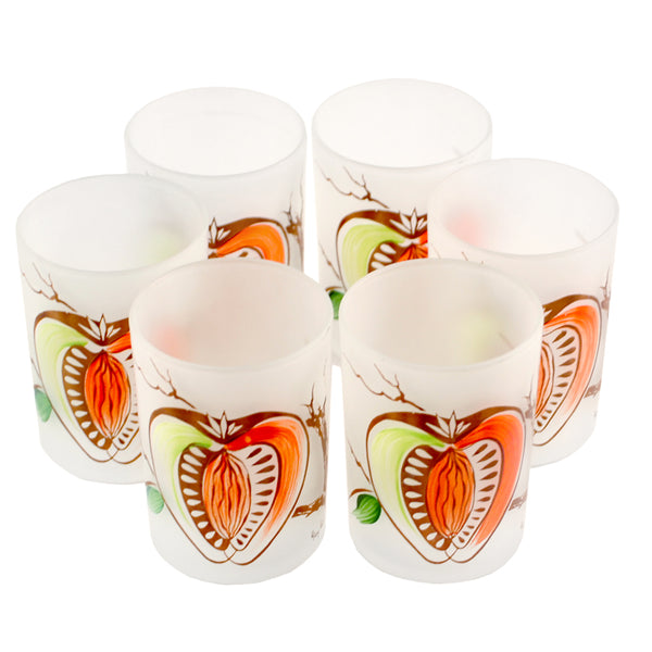 Handpainted Apple Halves Shot Glasses | The Hour Shop