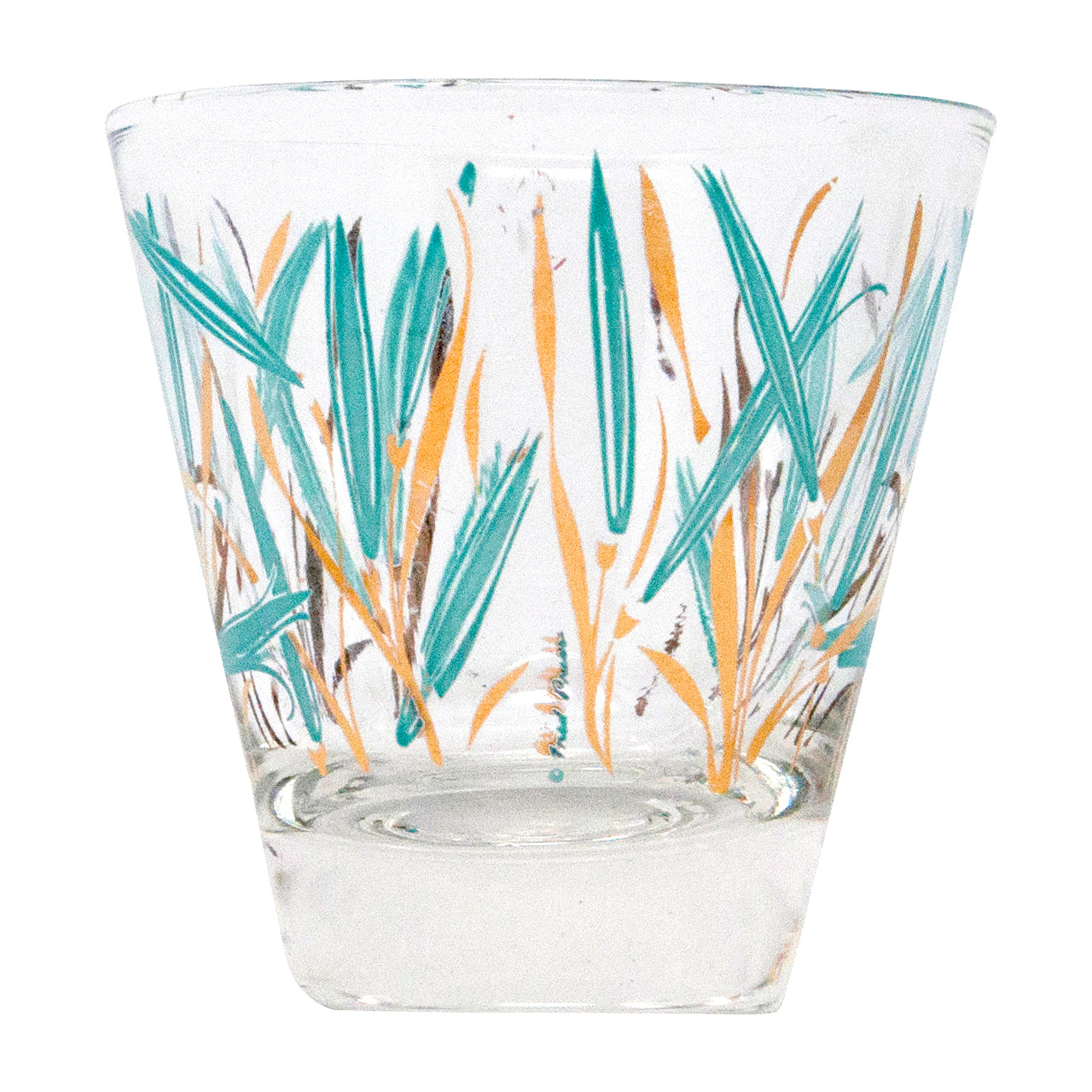 Vintage Fred Press Aqua & Gold Grasses Cocktail Pitcher Set | The Hour