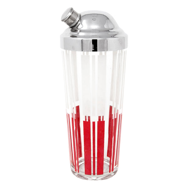 Vintage Red & White Stripe Cocktail Shaker Set | The Hour Shop