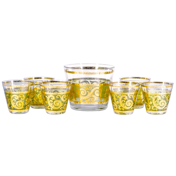 Culver Green and Gold Cocktail Bucket Set | The Hour Shop