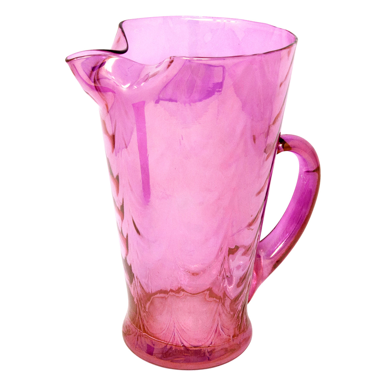 Vintage Draping Pink Iridescent Cocktial Pitcher Set | The Hour Shop