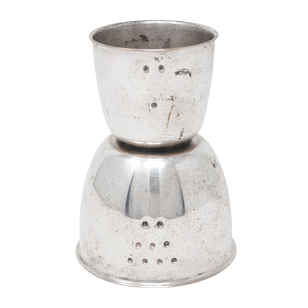 Vintage Napier Silver Plate Dotted Rounded Double Jigger | The Hour