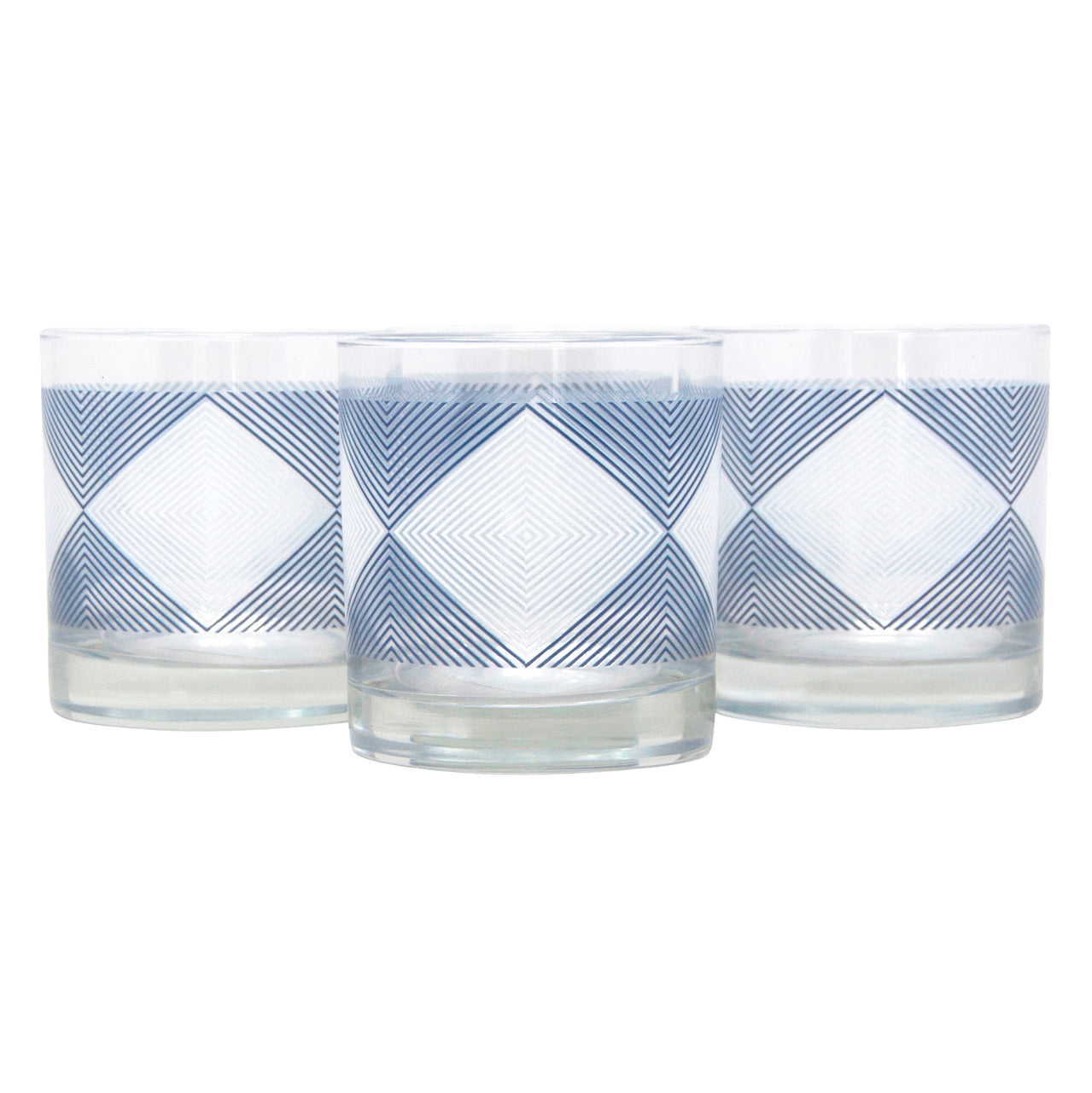 The Modern Home Bar Hypnotic White Diamond Rocks Glass | The Hour