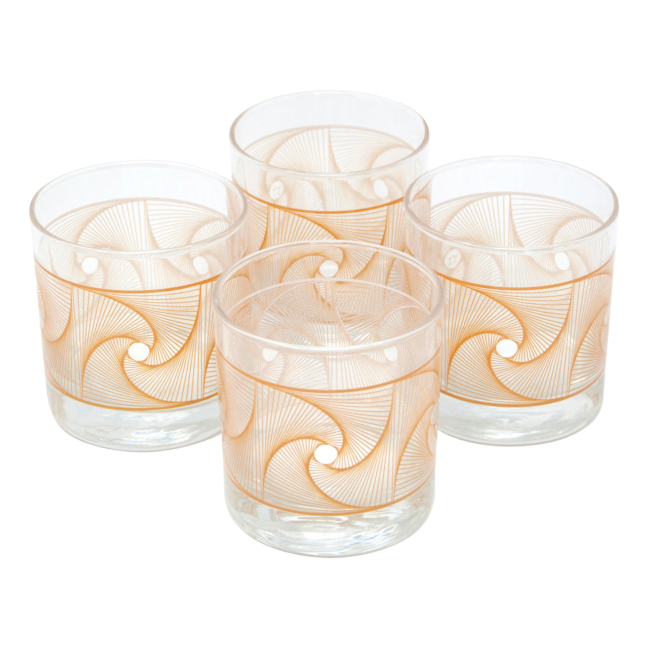 The Modern Home Bar Saffron Waves Rocks Glass | The Hour Shop
